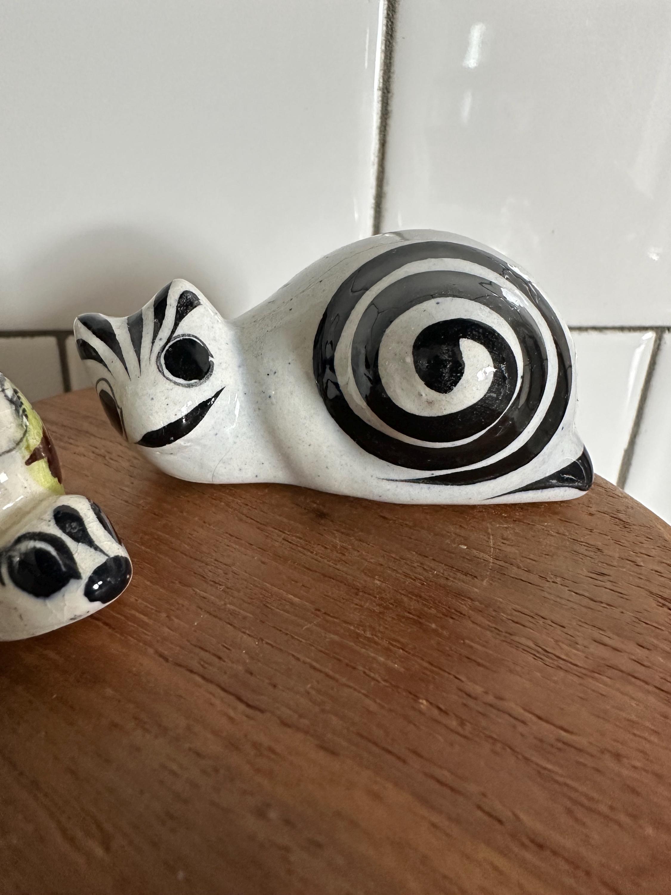 Vintage Tonala Mexican Pottery Snail Pair - Etsy