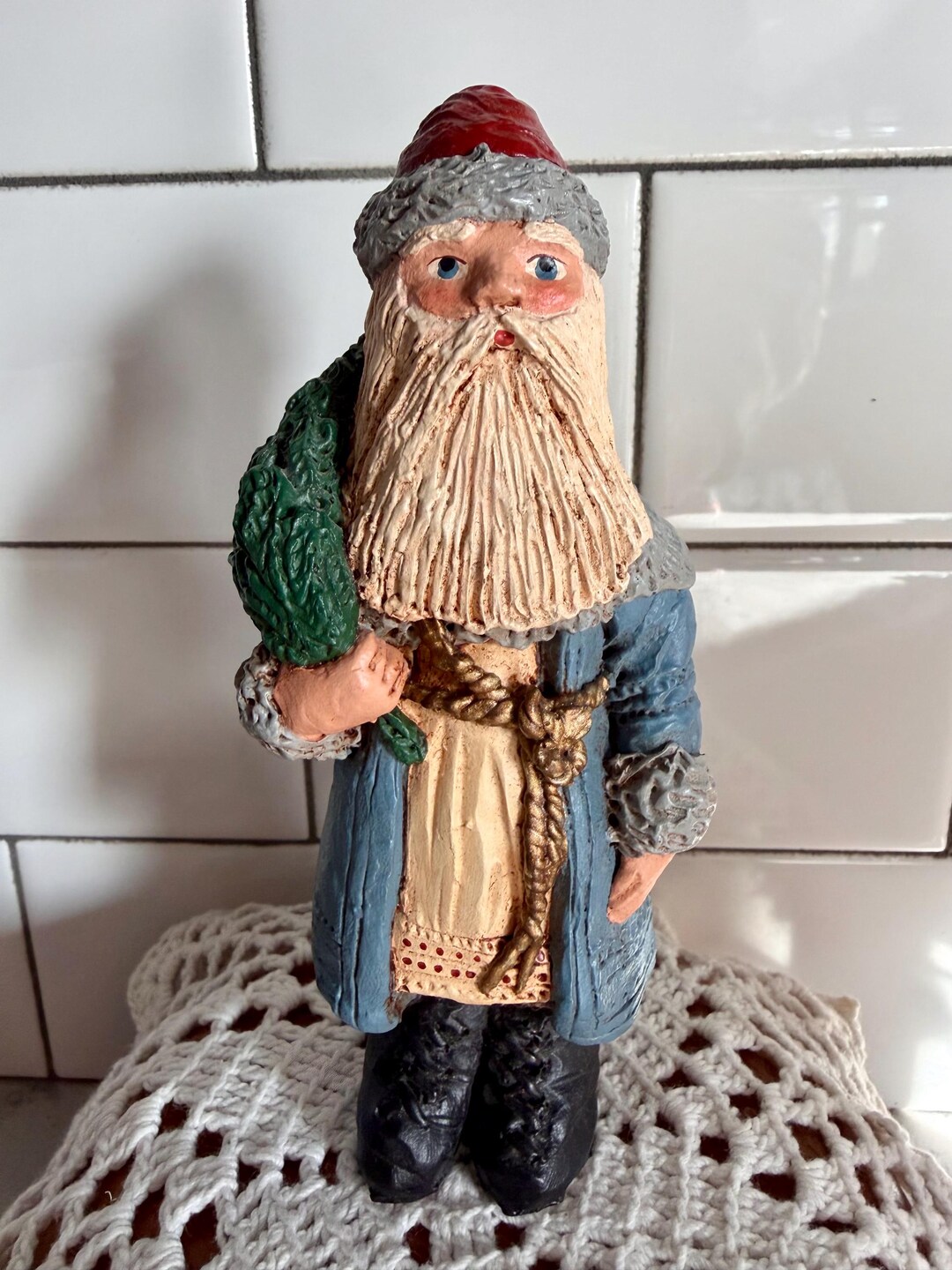 Vintage Doris C. Williams Santa Figure, Heirloom Collection 1987 - Etsy UK
