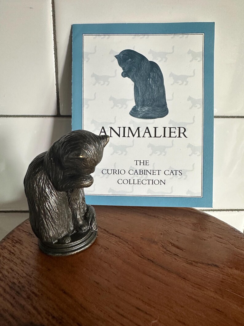 Vintage Franklin Mint Animalier Cat Figure From the Curio Cabinet Cats ...