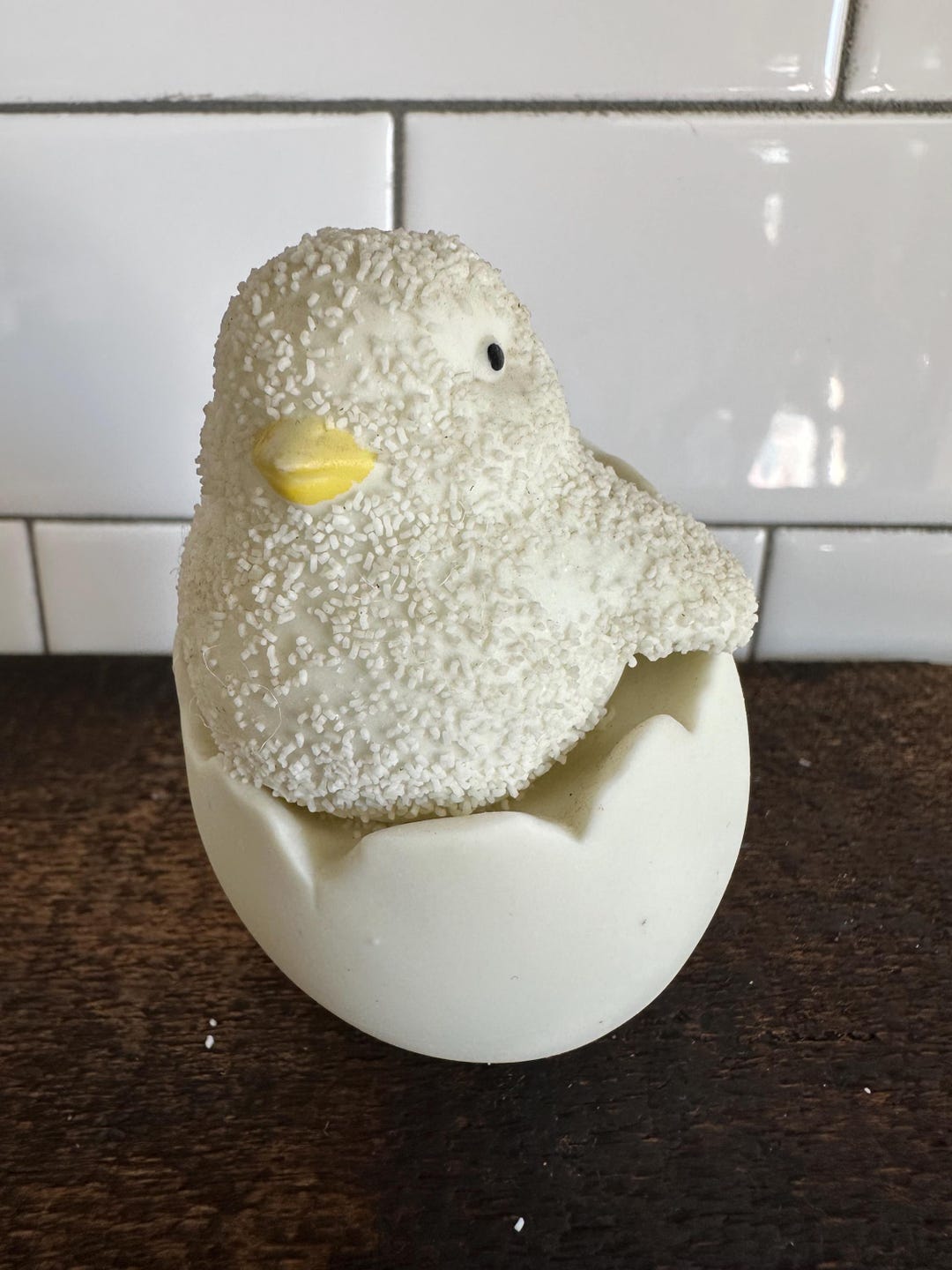 Vintage Dept 56 Bisque Chick in Egg Figurine Easter Porcelain Ceramic ...