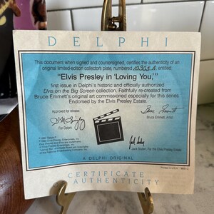 Elvis Presley 1989 Delphi - Bruce Emmett Collector Plate- Loving You - Etsy