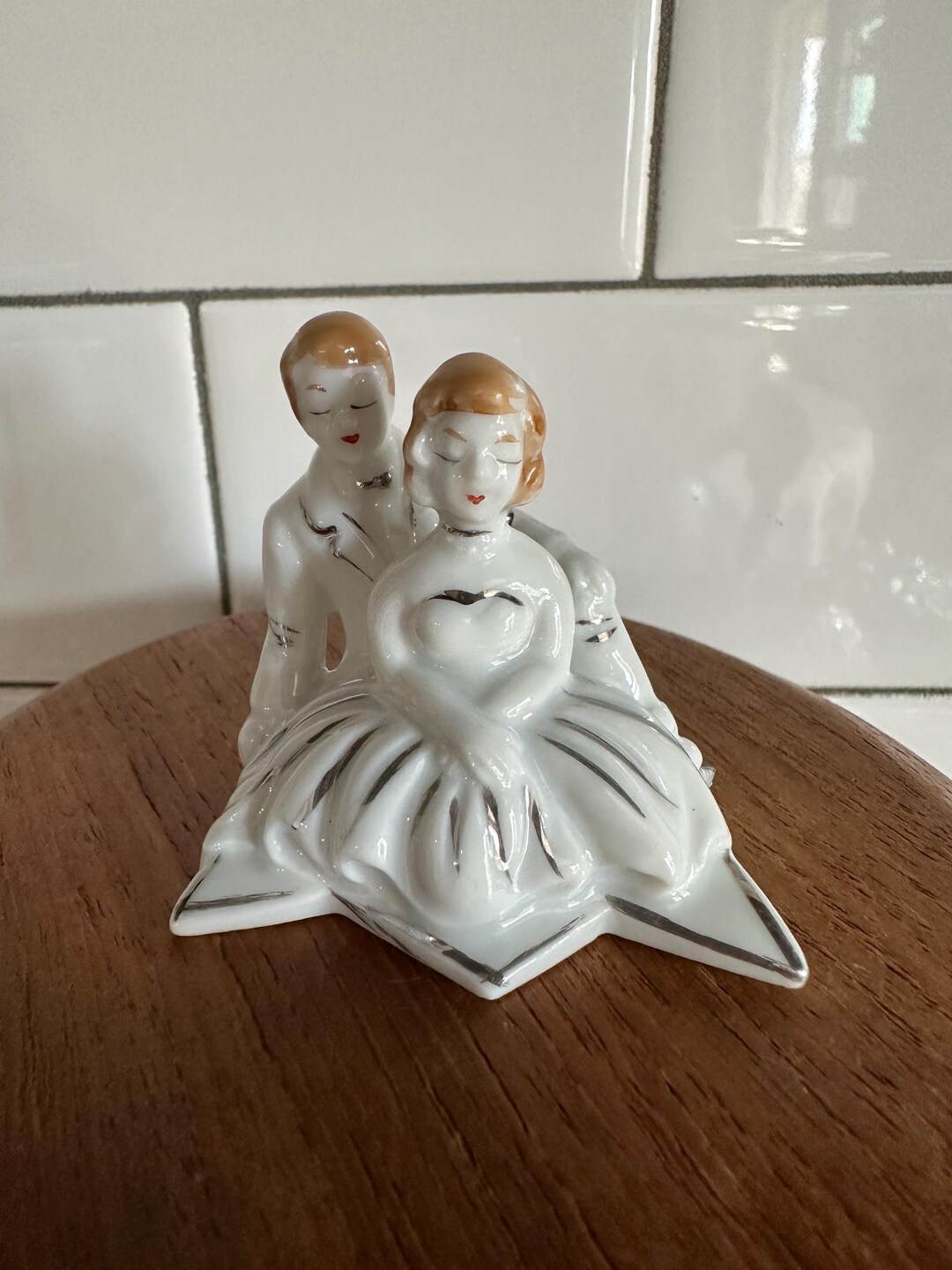 Vintage A Nat Sup Co Original Bride and Groom Figurine 2.5" Cake Topper ...