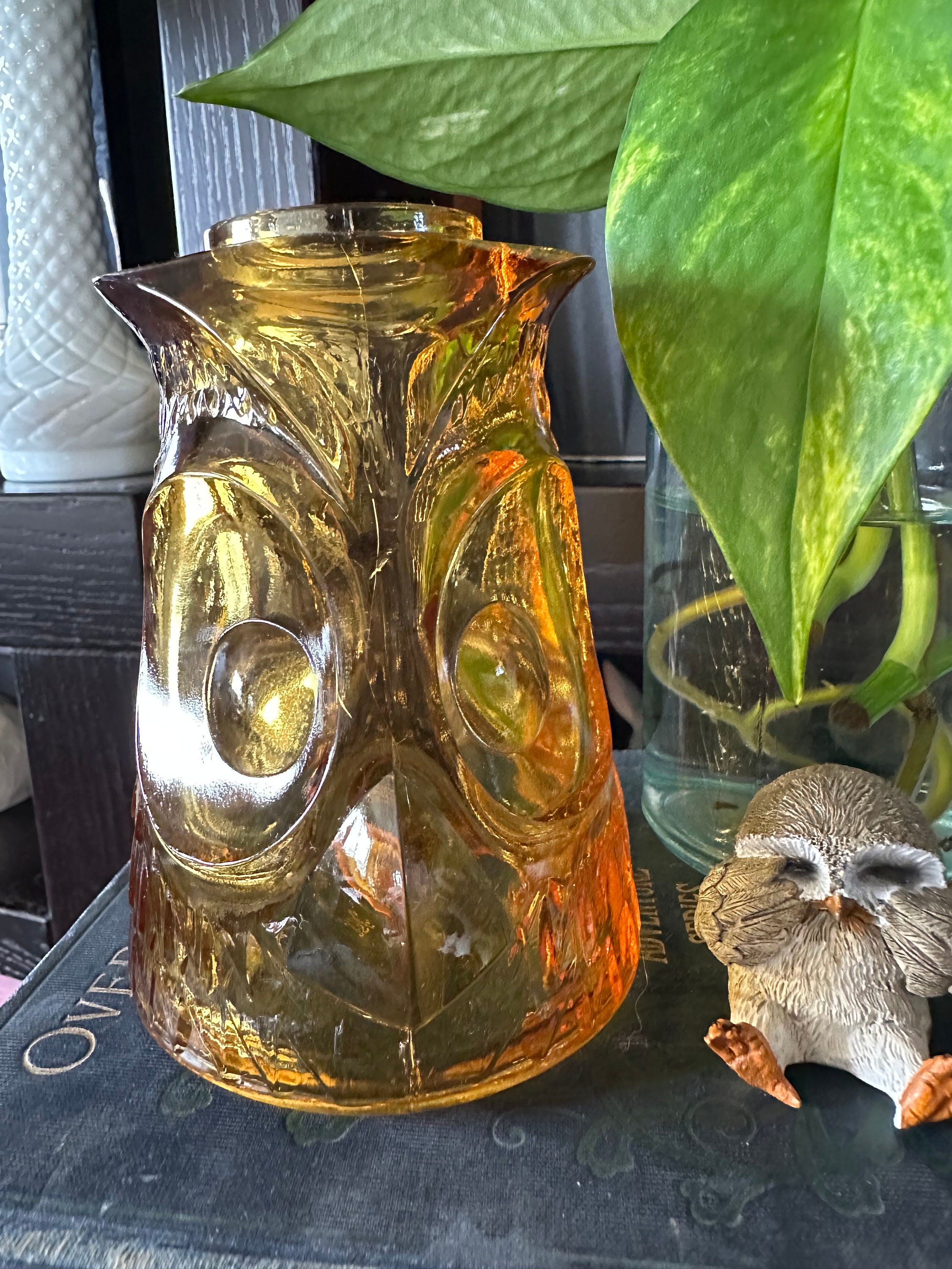 Stained Glass Owl Lamp