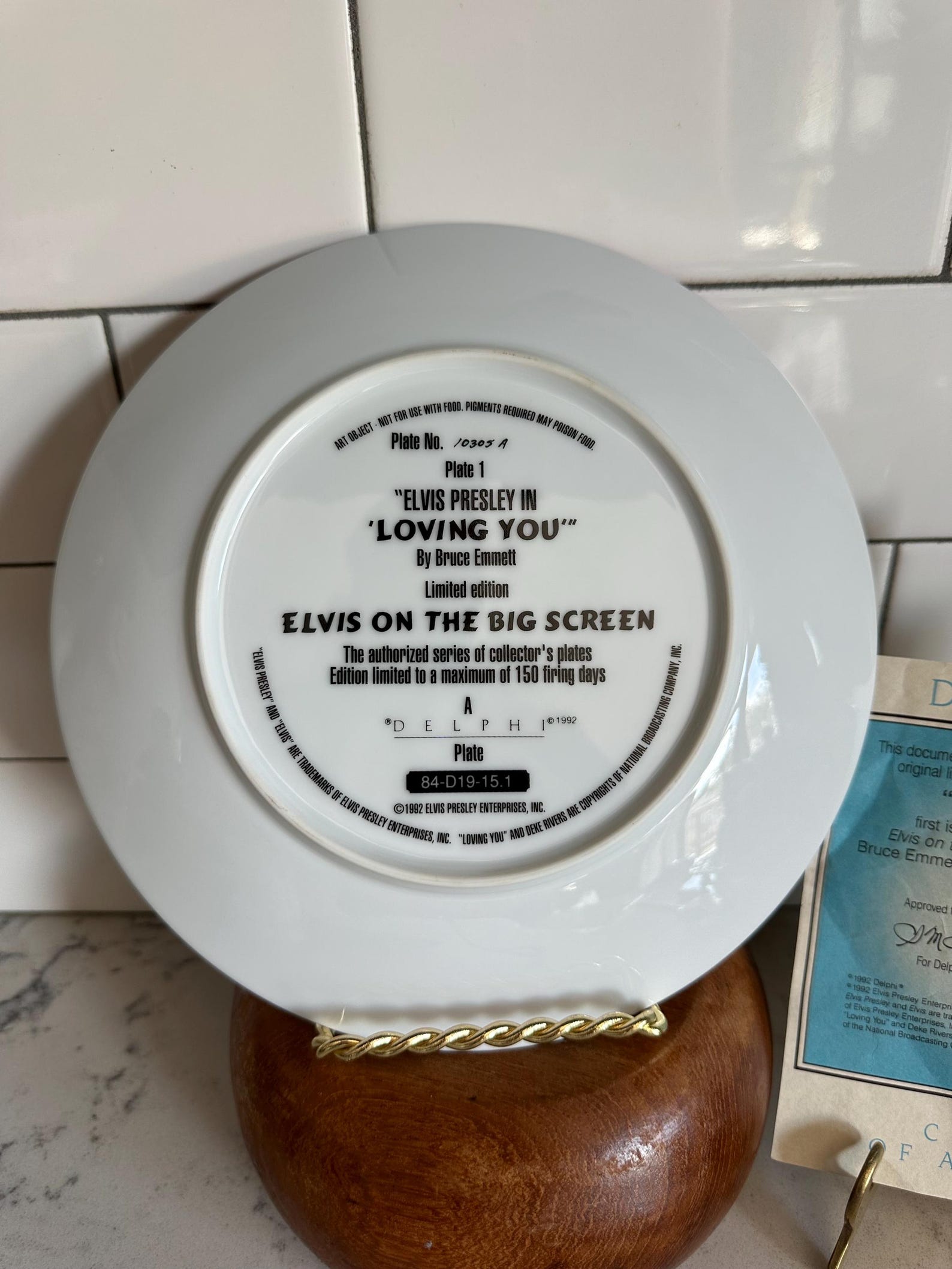 Elvis Presley 1989 Delphi - Bruce Emmett Collector Plate- Loving You - Etsy