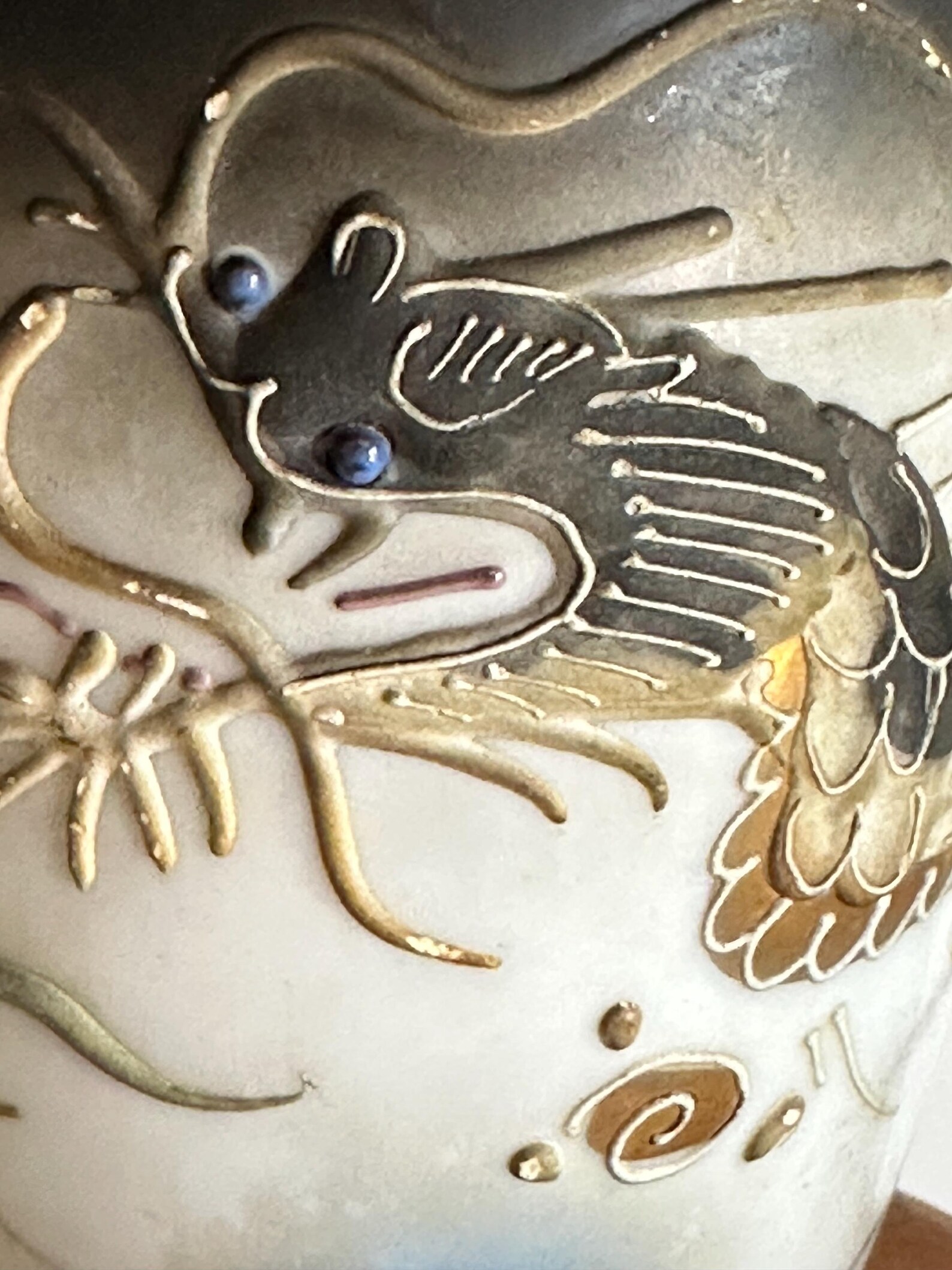 Vintage Japan Raised Dragonware Porcelain Vase Moriage Hand Painted - Etsy