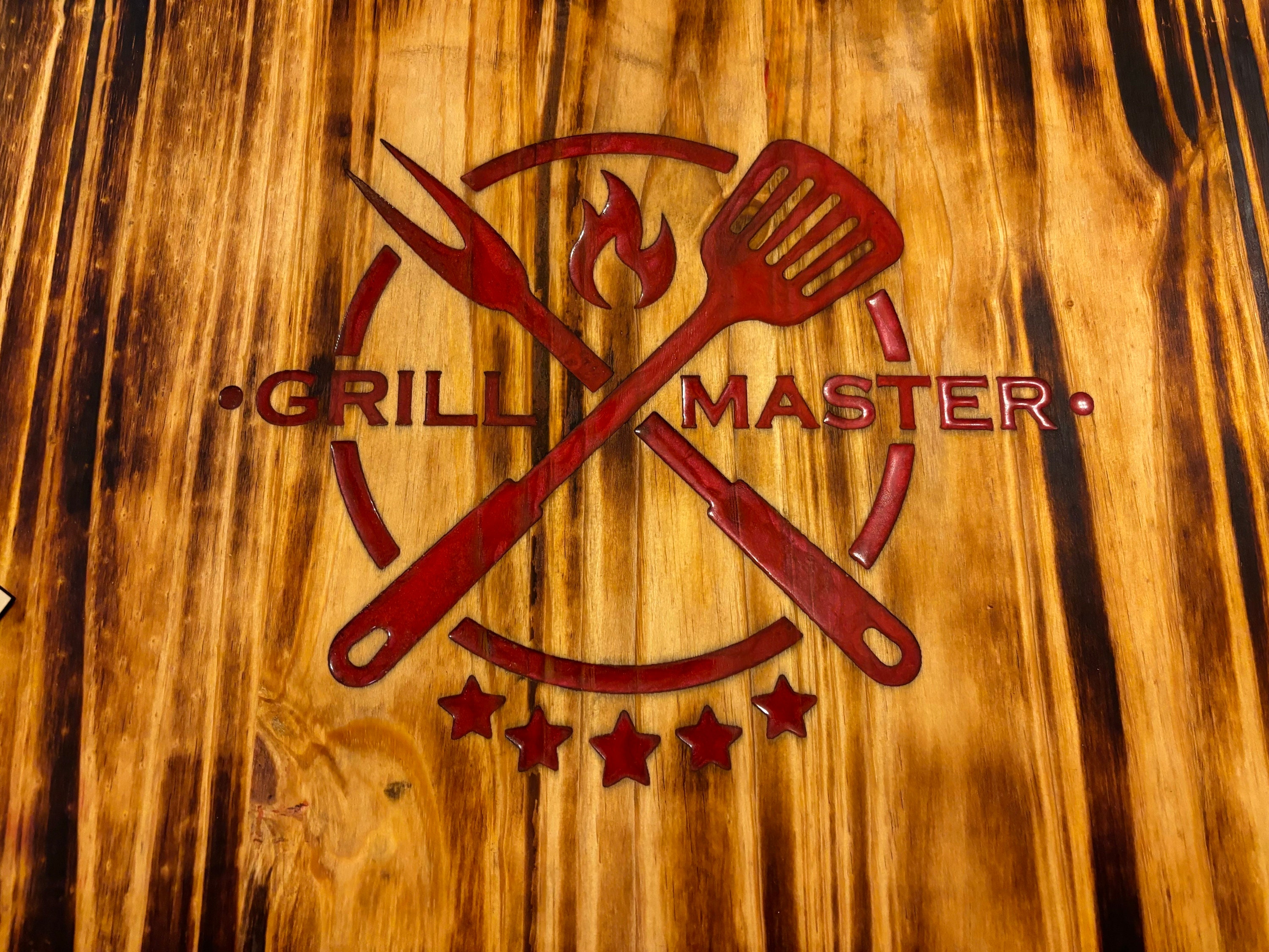 Custom Burnt Finish Grill Tray, Personalized BBQ Tray, Grilling Gift 24 ...