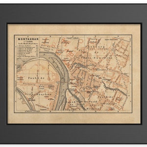 PRINTABLE Vintage Montauban Map. Beautiful Wall Art From Antique ...