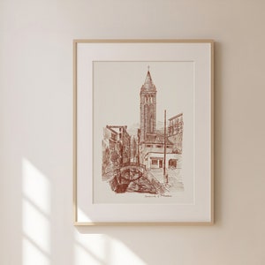 Venice Architecture Drawing Vintage Architecture Print of Venice From ...