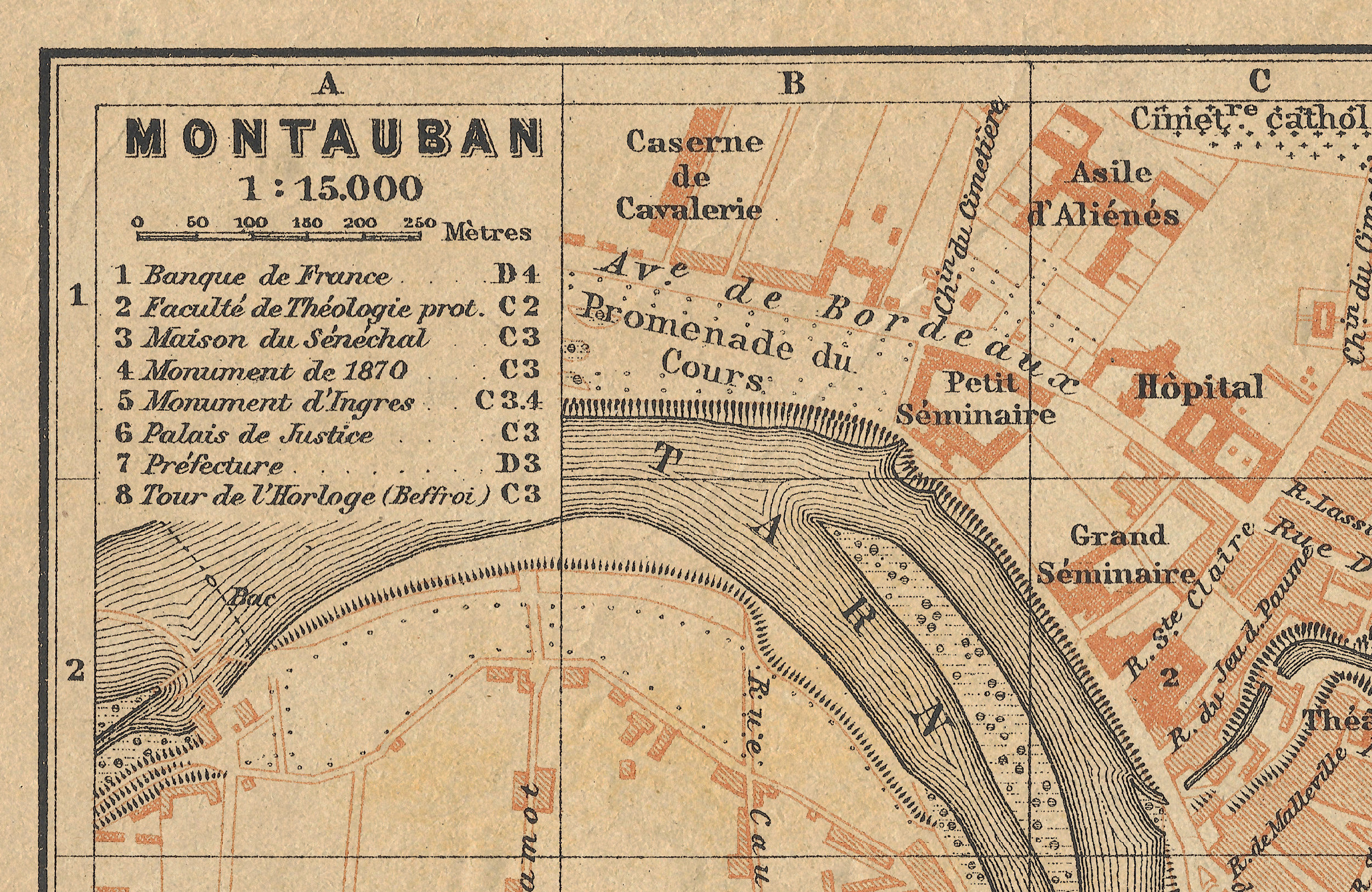 PRINTABLE Vintage Montauban Map. Beautiful Wall Art From Antique ...