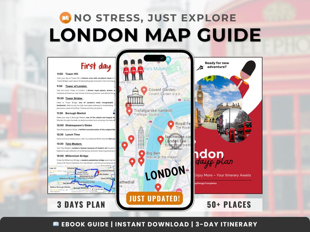 London Map Guide & 3-day Itinerary | Digital Travel Planner | Mobile ...
