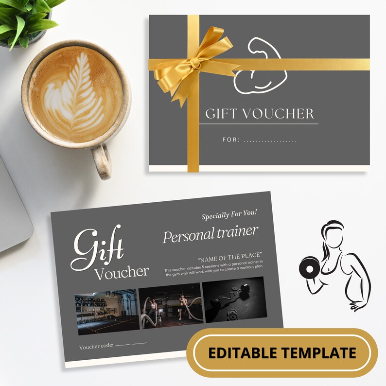 Personal Trainer Surprise Gift Voucher, Birthday Fitness Workout Plan ...