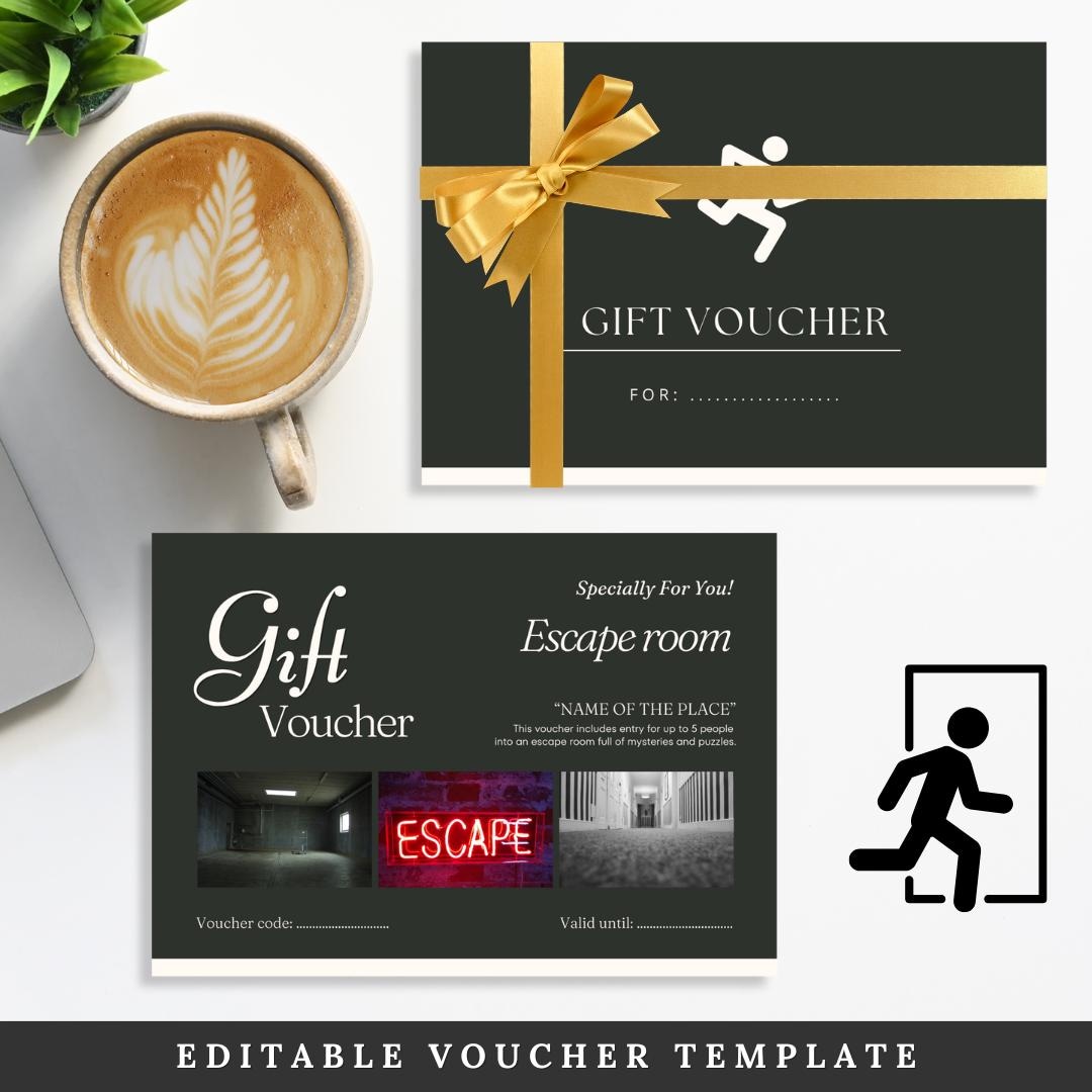 Escape Room Surprise Gift Voucher, Birthday Activity, Customizable ...