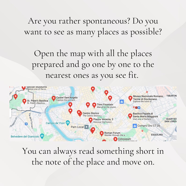 Rome City Map Guide and 3 Days Itinerary, Digital Planner Bundle for ...