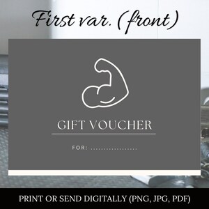Personal Trainer Surprise Gift Voucher, Birthday Fitness Workout Plan ...