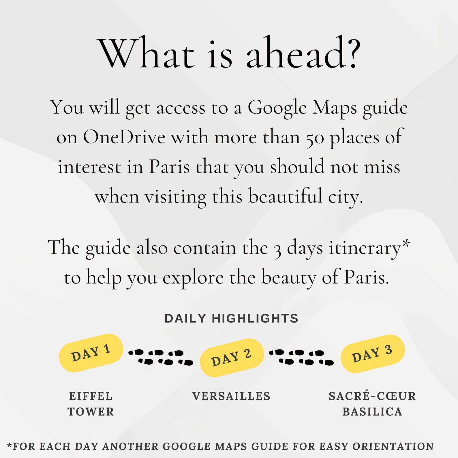 Paris City Map Guide and 3 Days Itinerary, Digital Planner Bundle for ...