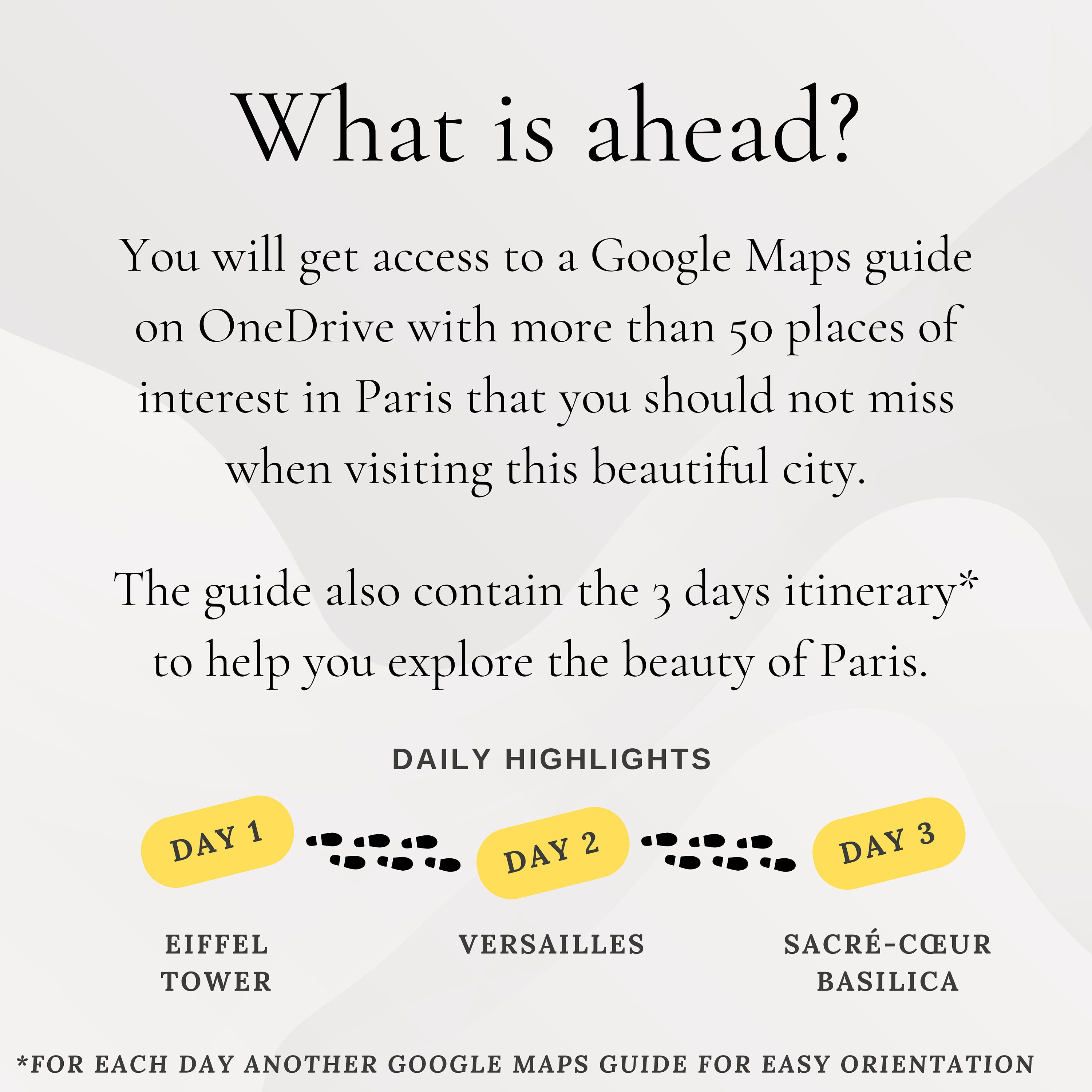 Paris City Map Guide and 3 Days Itinerary, Digital Planner Bundle for ...