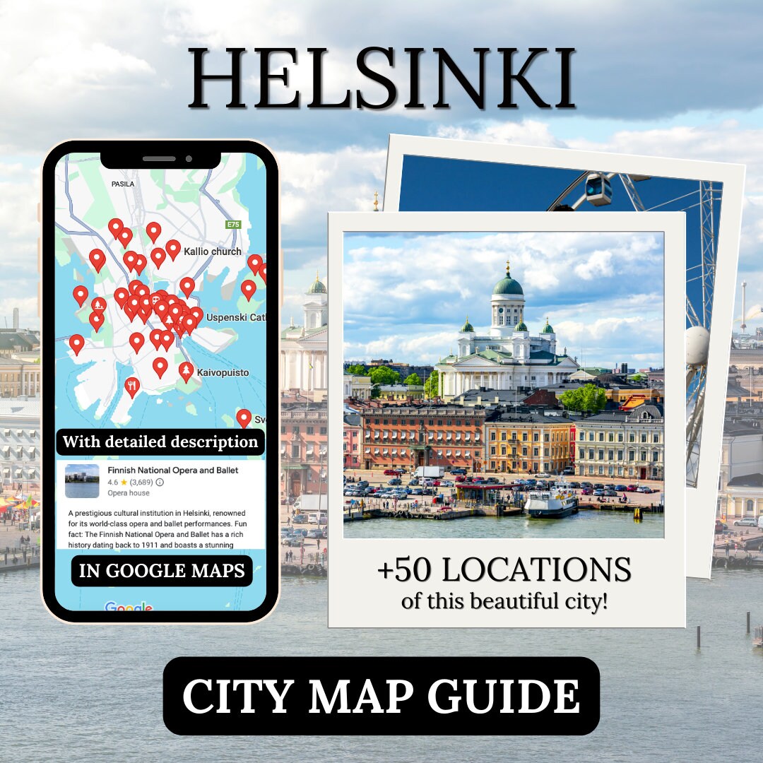 Helsinky City Map Guide, Digital Planner for Your Trip to the Finland ...