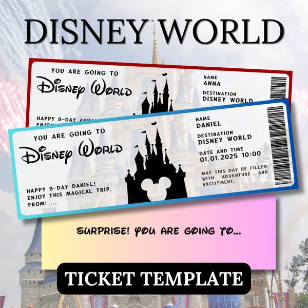 Printable Disneyworld Ticket - Etsy