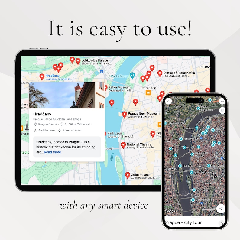Prague City Map Guide and 3 Days Itinerary, Digital Planner Bundle for ...