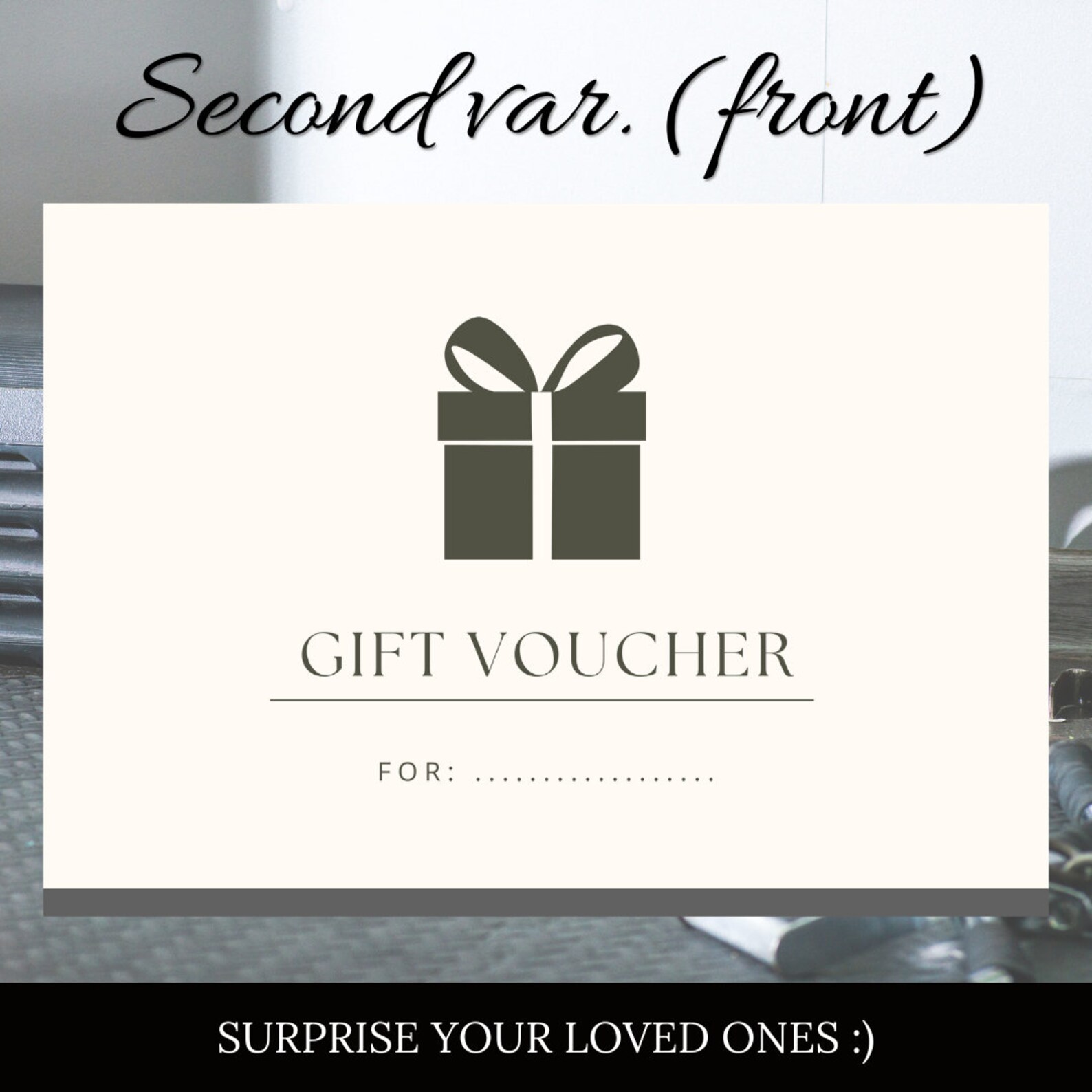 Personal Trainer Surprise Gift Voucher, Birthday Fitness Workout Plan ...
