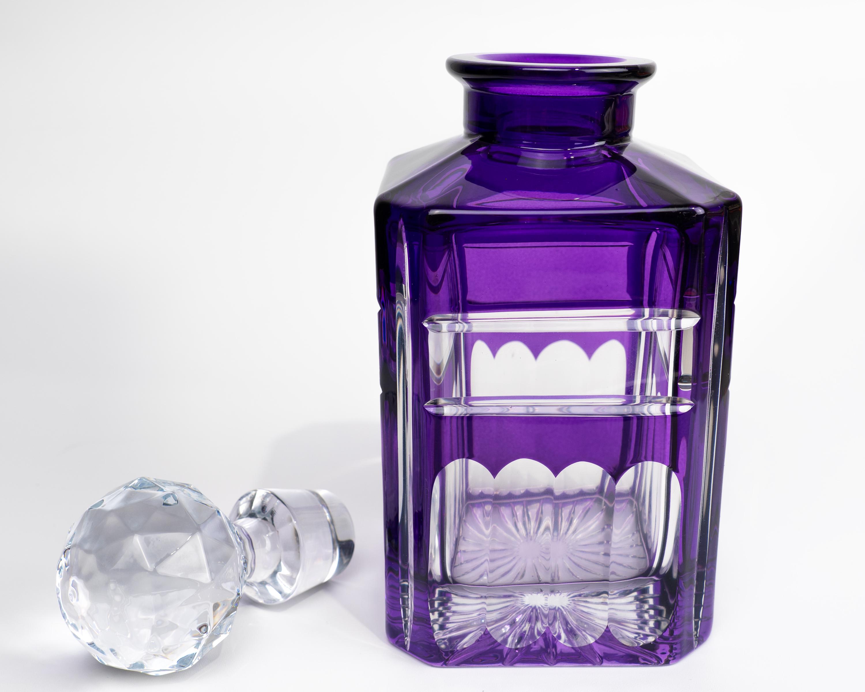Handmade Italian Purple Decanter With Glass Ball Lid - Etsy