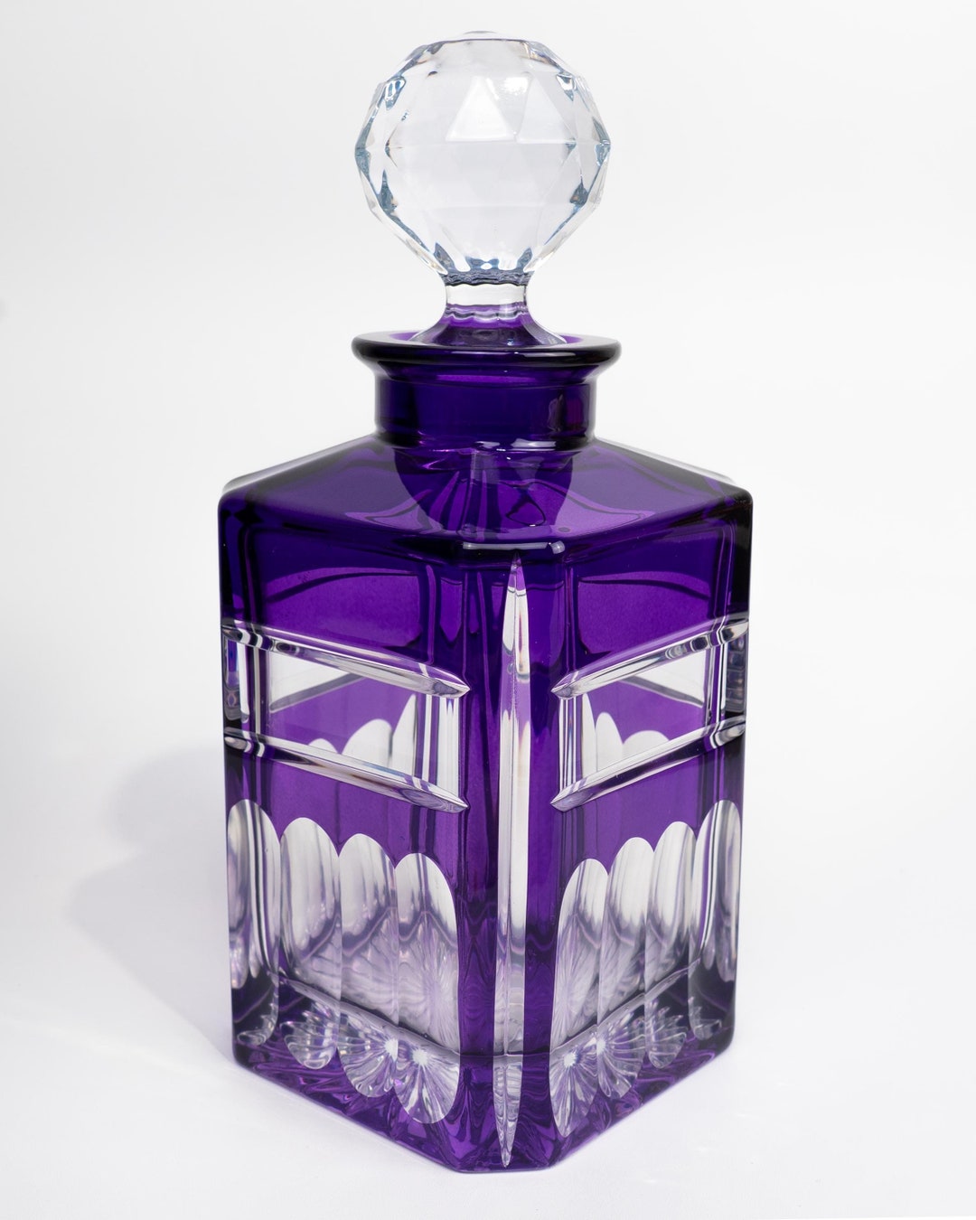 Handmade Italian Purple Decanter With Glass Ball Lid - Etsy