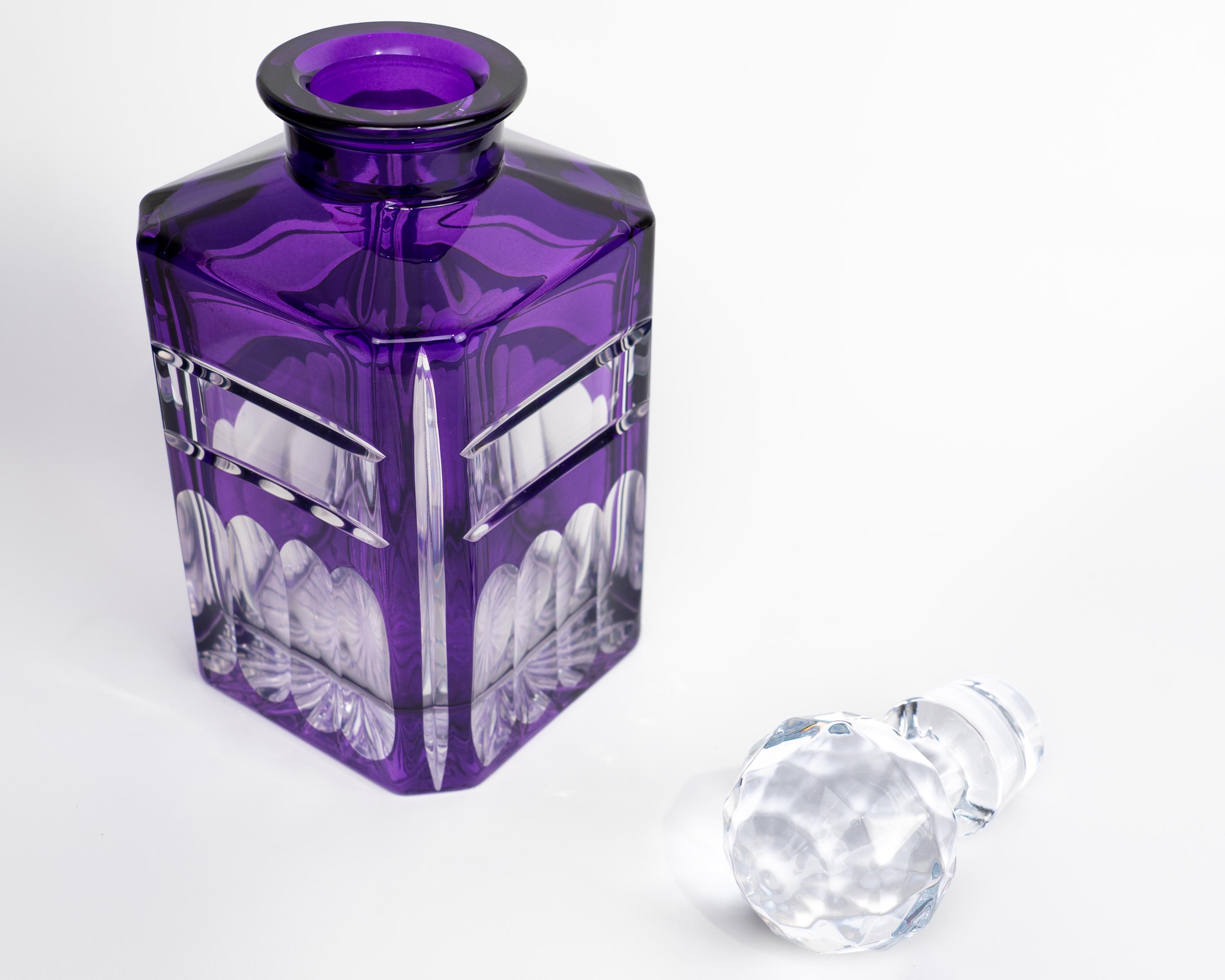 Handmade Italian Purple Decanter With Glass Ball Lid - Etsy