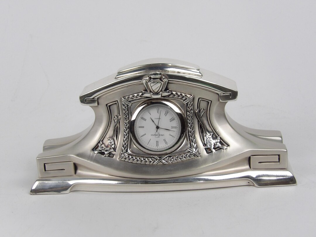 Silver Resin Table Clock - Etsy
