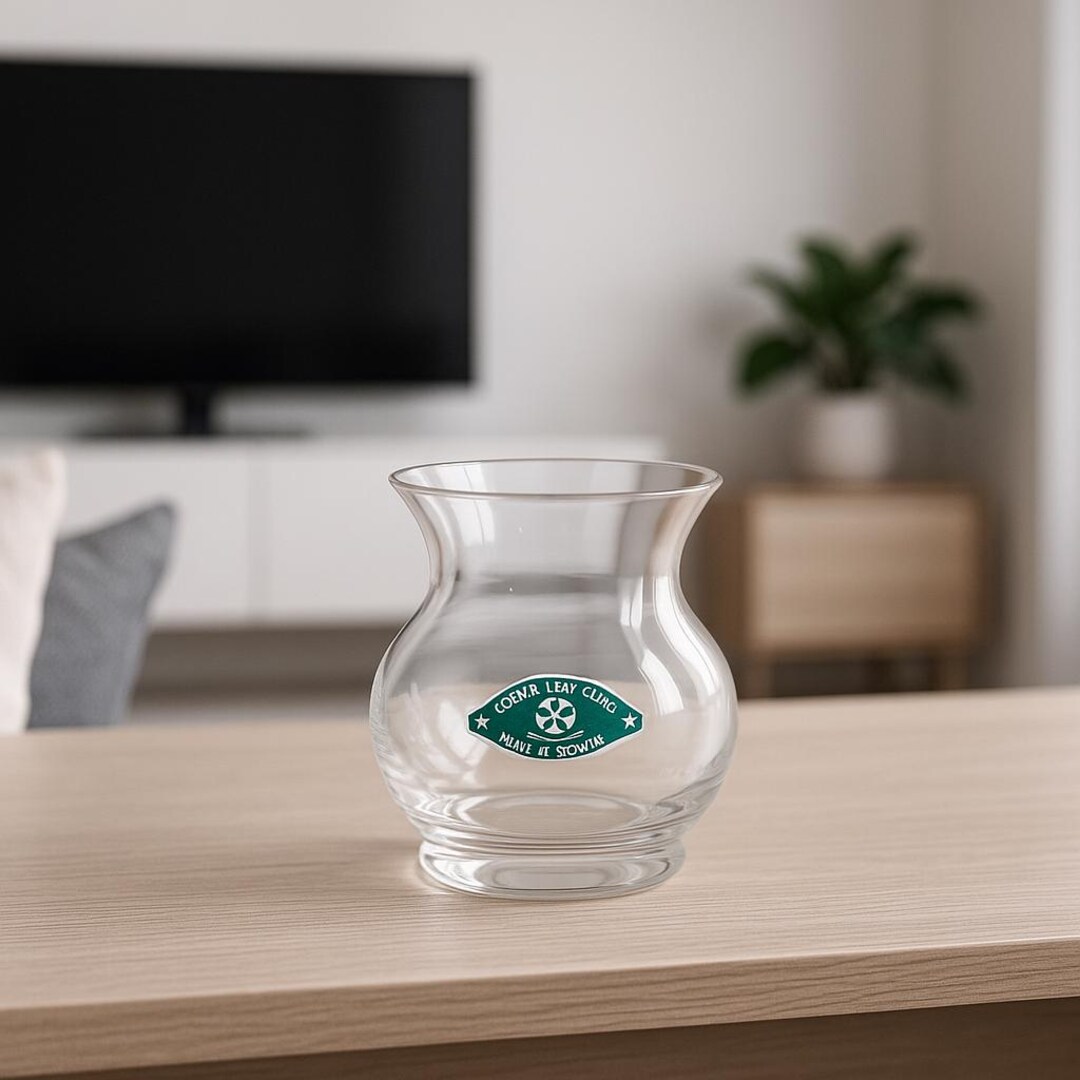 Bohemia Handmade Clear Glass Vase - Etsy