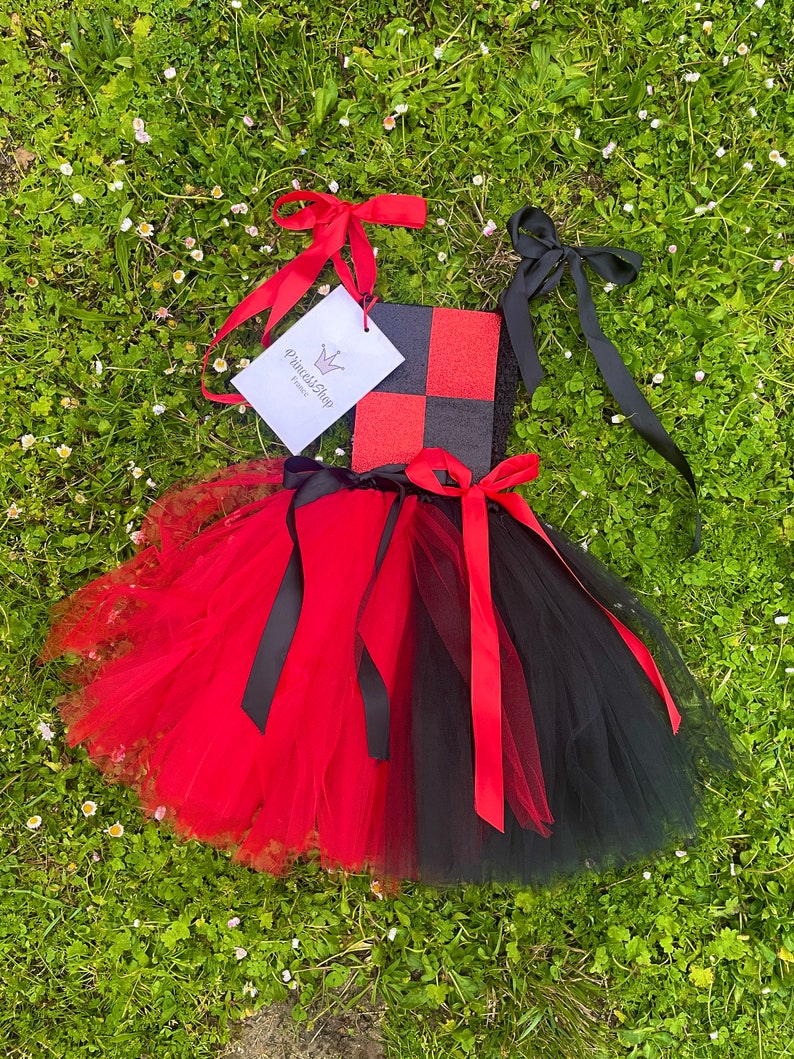 Kids Villainous Diva Tutu Dress Fantasy Villain Cosplay Costume Spotty ...