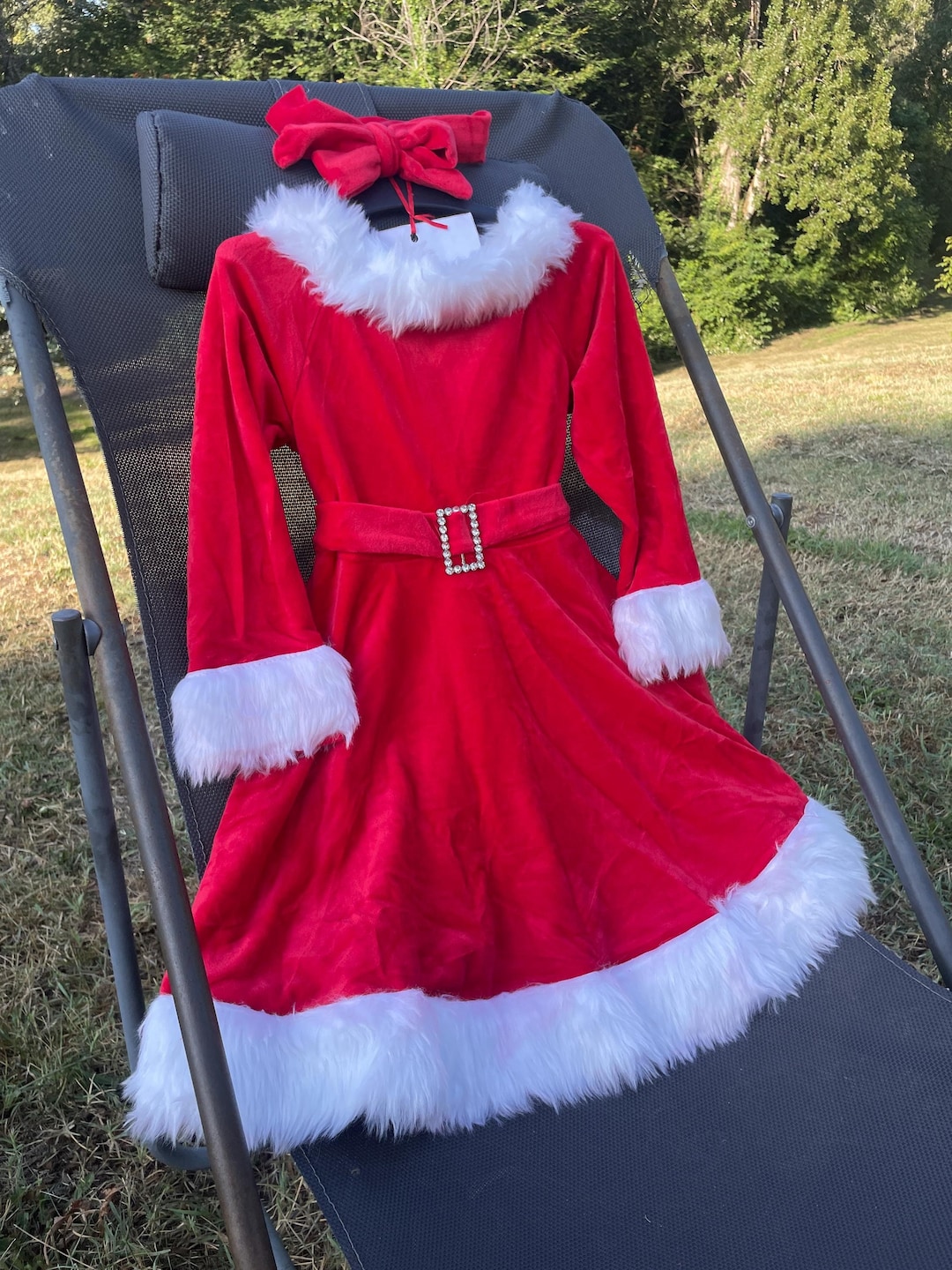 Festive Christmas Dress for Girls Santa Claus Inspired Holiday Dress ...