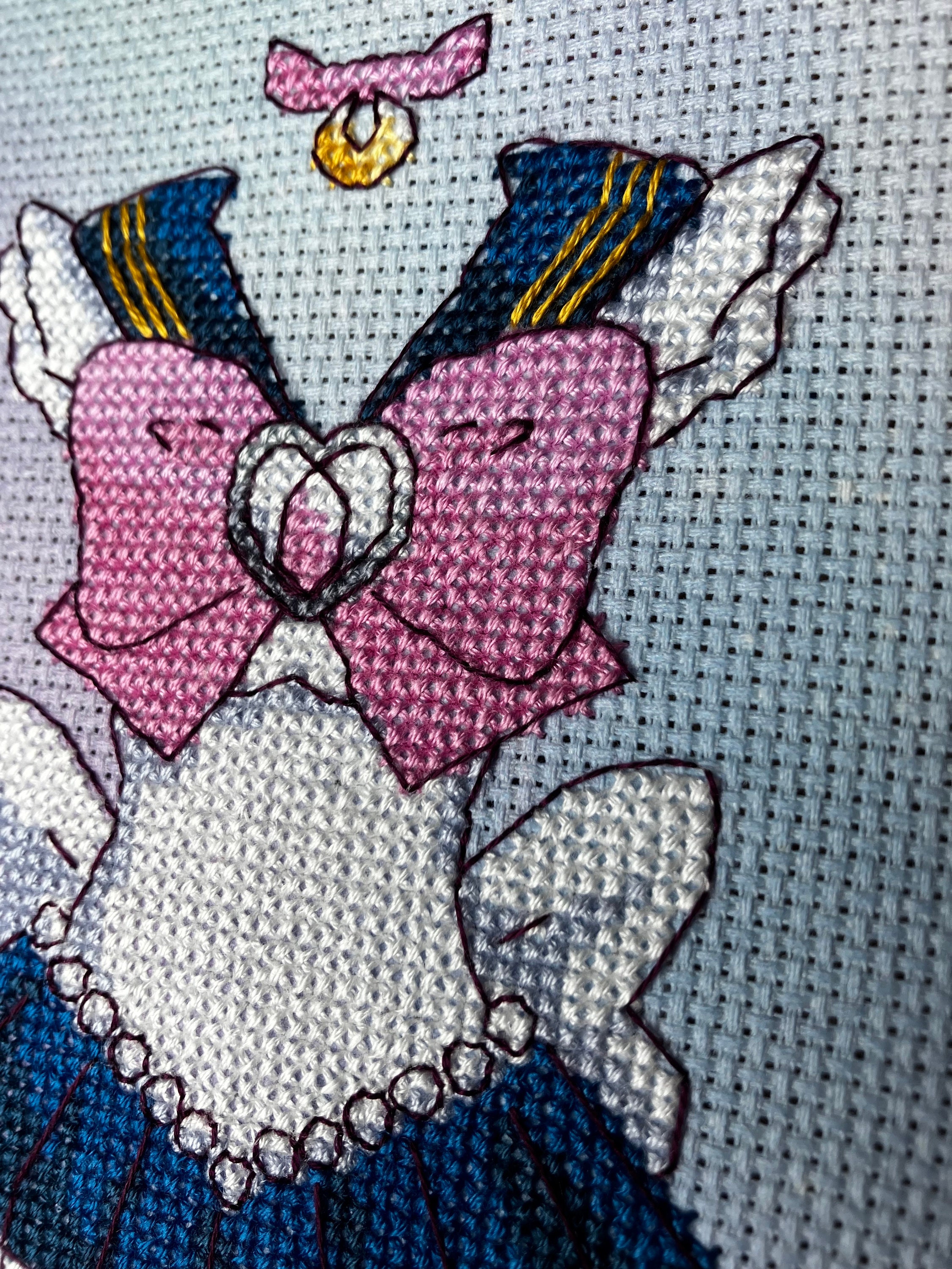 Sailor Moon Deluxe Sailor Suit Completed Cross Stitch - Etsy
