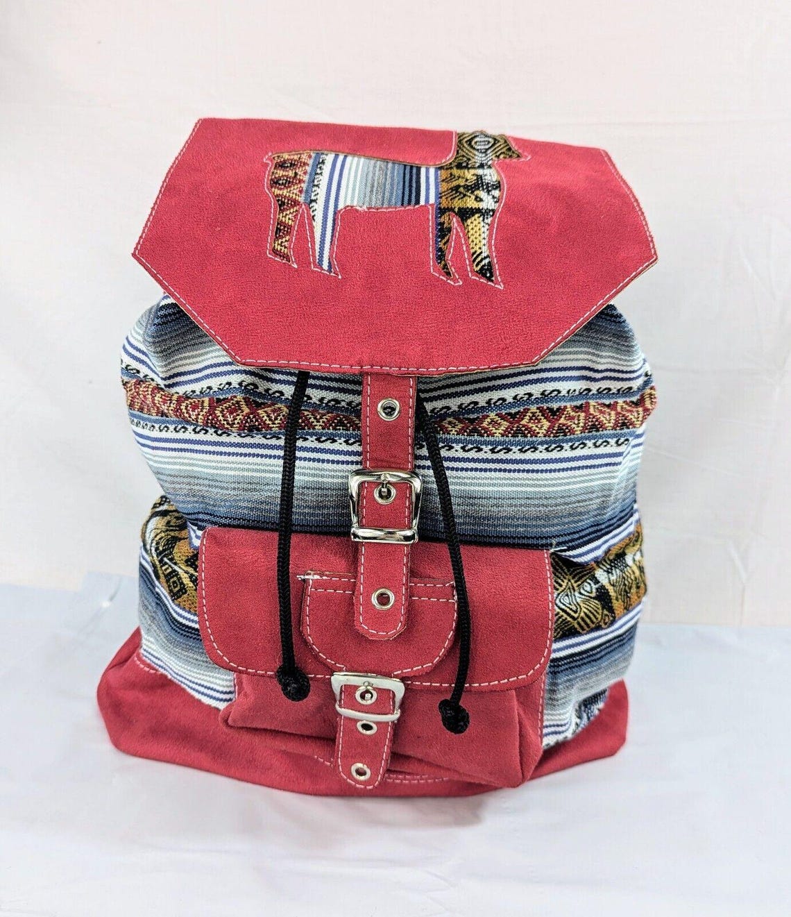 Peruvian Suede Handmade Boho Backpack, Ethno Backpack, Tribal Aztec ...