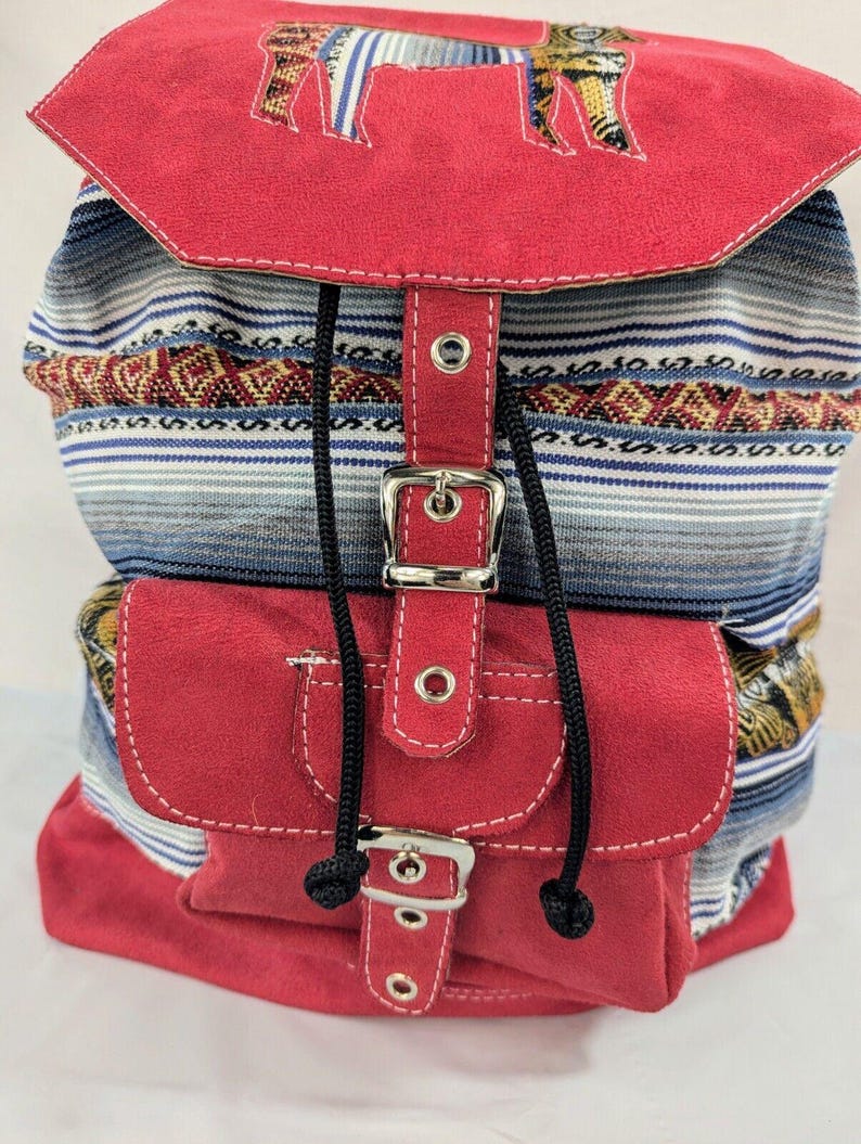 Peruvian Suede Handmade Boho Backpack, Ethno Backpack, Tribal Aztec ...