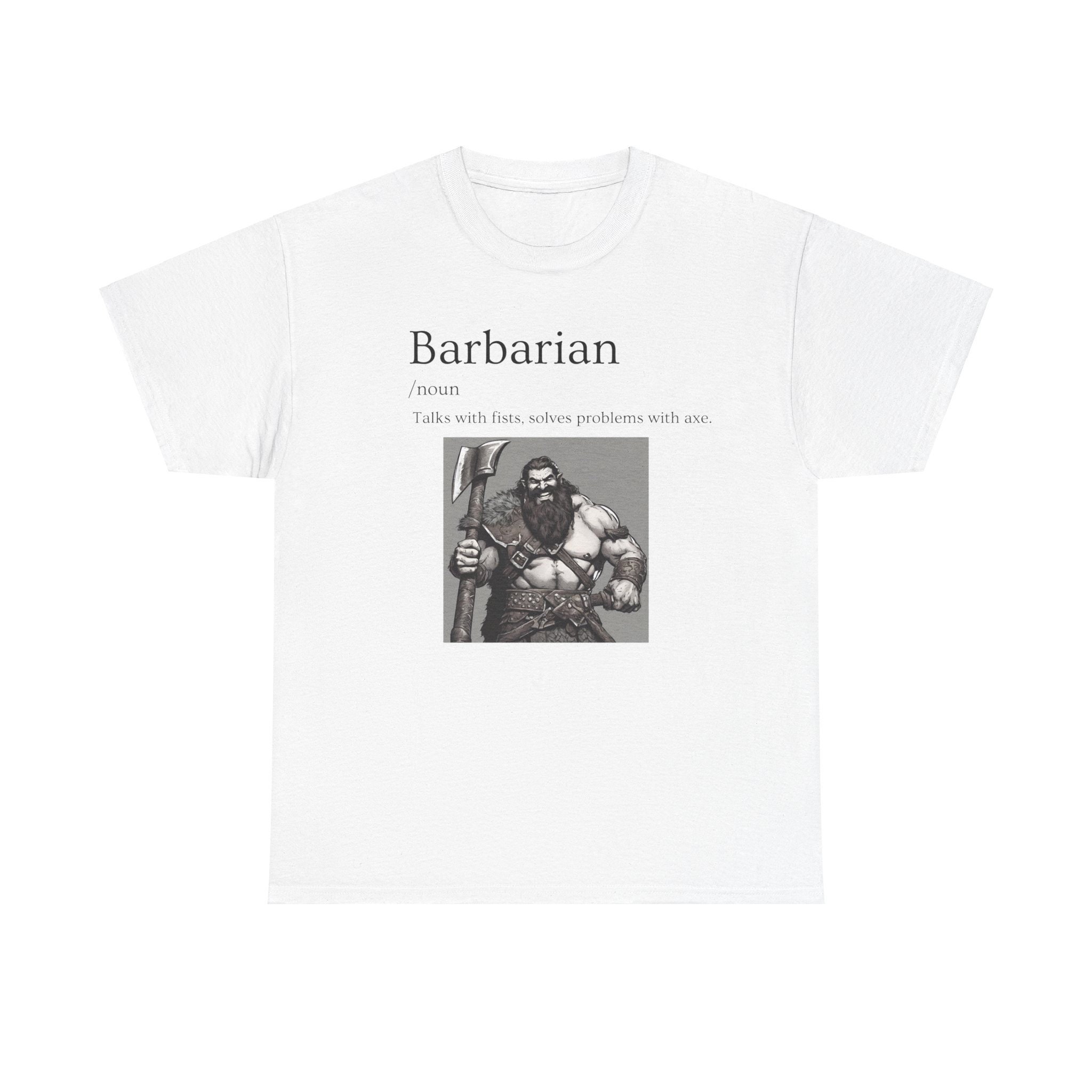 D&d Barbarian Class Definition Tshirt, Dungeons and Dragons Tee, RPG ...