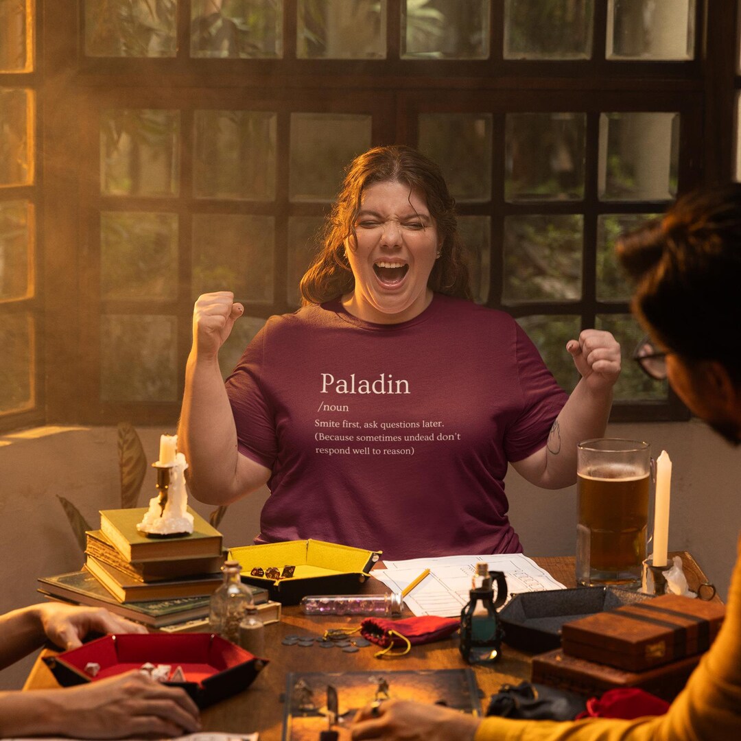 Paladin Definition D&D Unisex Tee, RPG Funny Graphic T-shirt, Dungeons ...