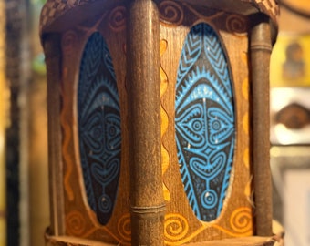 Tiki Lamp Puffer Fish in Float Glass Light Pendant Ceiling Decor Bar ...