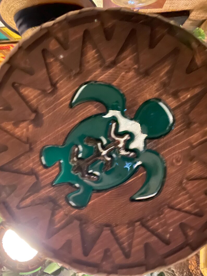 Exotic Turtle Bottom Tiki Bar Pendant Light - Etsy