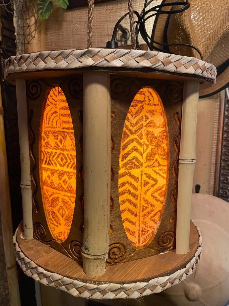 Exotic Turtle Bottom Tiki Bar Pendant Light - Etsy