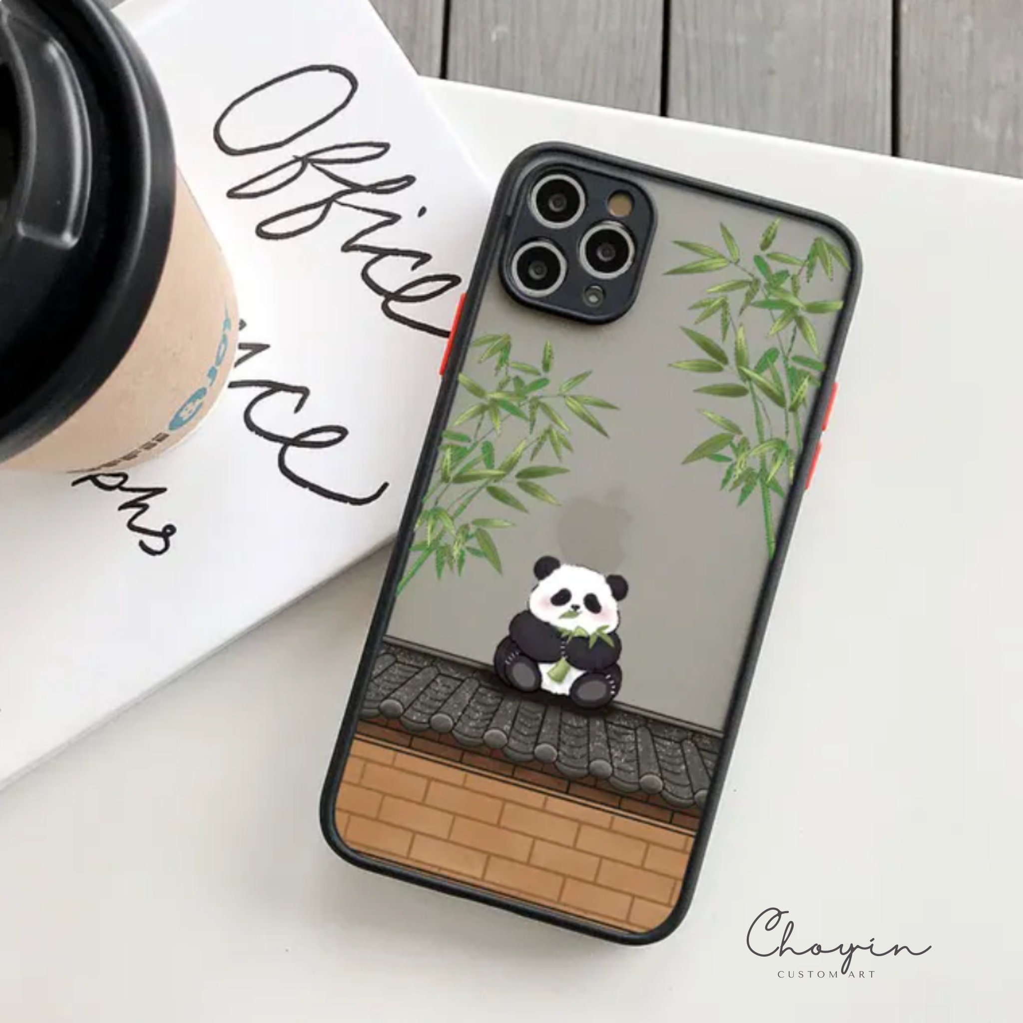 Cute Panda Phone Case for iPhone 15 Pro Max 14 Plus 13 Mini 12 11 XR X ...