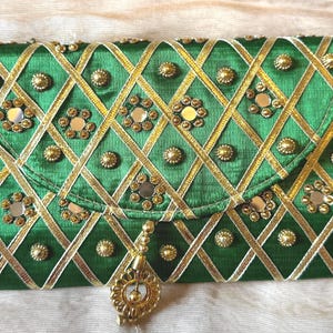 Handmade Mirror Work Clutch Bag: Indian Pakistani Wedding Purse - Etsy