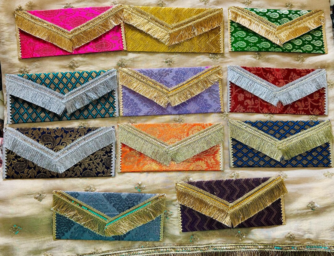 6 or 12 Set of Fabric Envelopes for Cash/shagun/shaadi Envelopes for ...