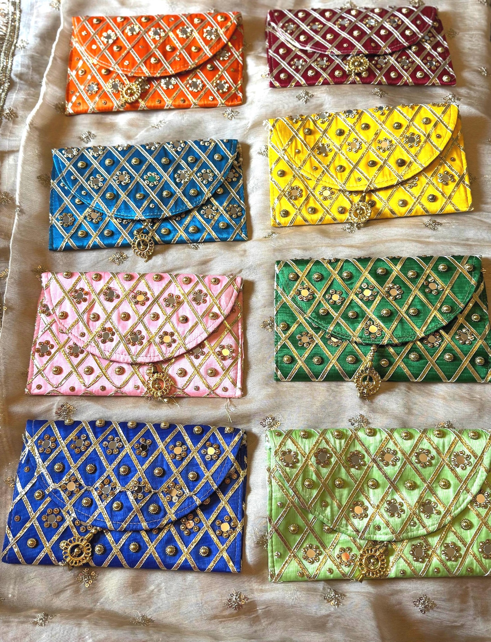 Handmade Mirror Work Clutch Bag: Indian Pakistani Wedding Purse - Etsy