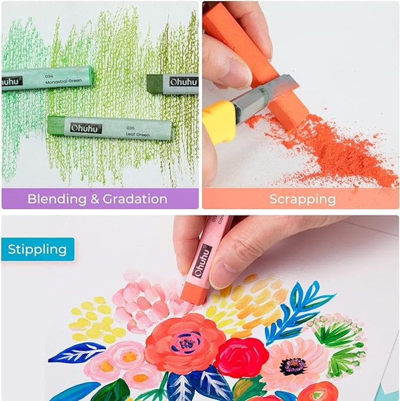 72 Long Chalk Pastels Set - Etsy