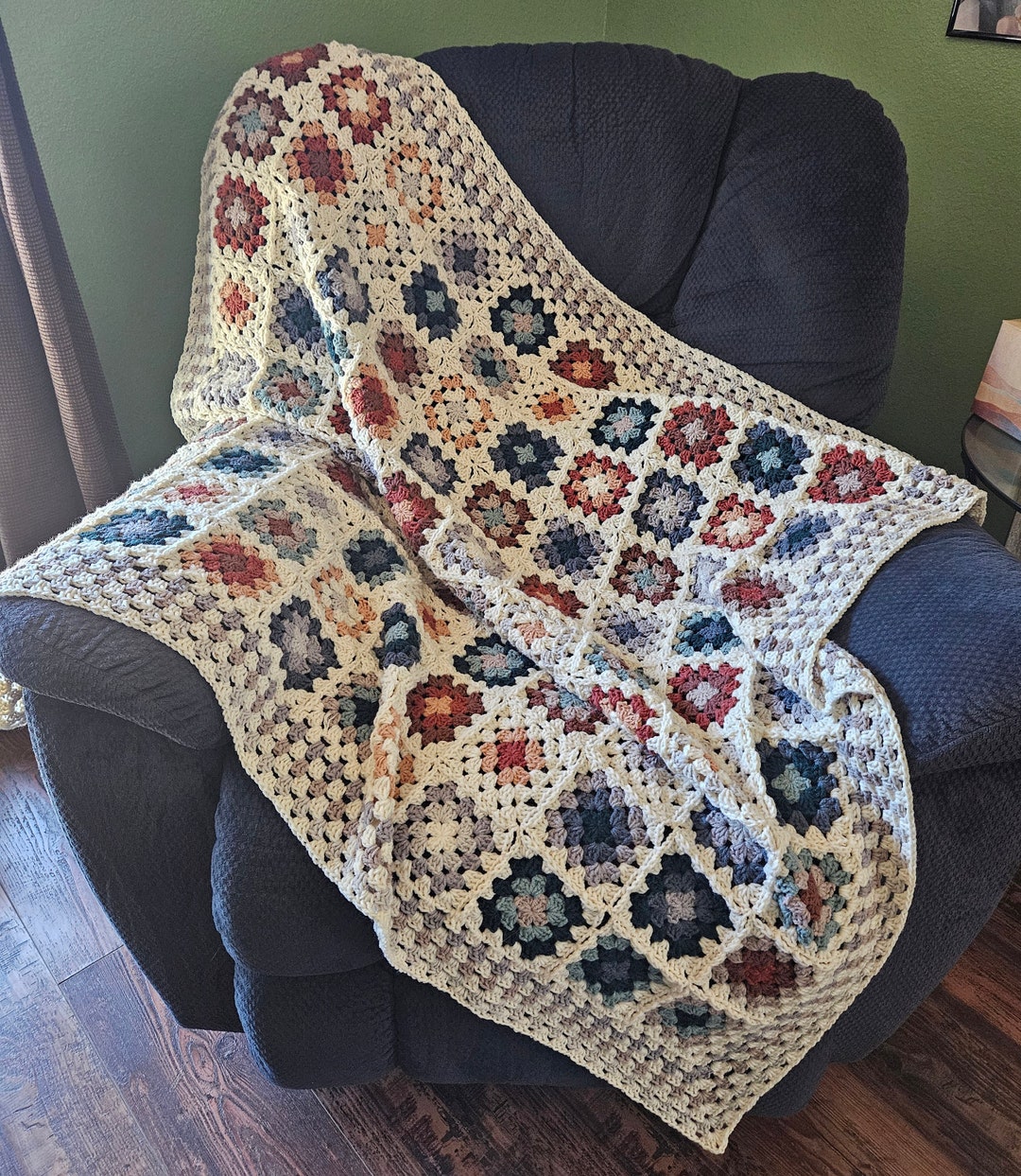 Canyon Shadows Granny Square Throw Pattern - Etsy