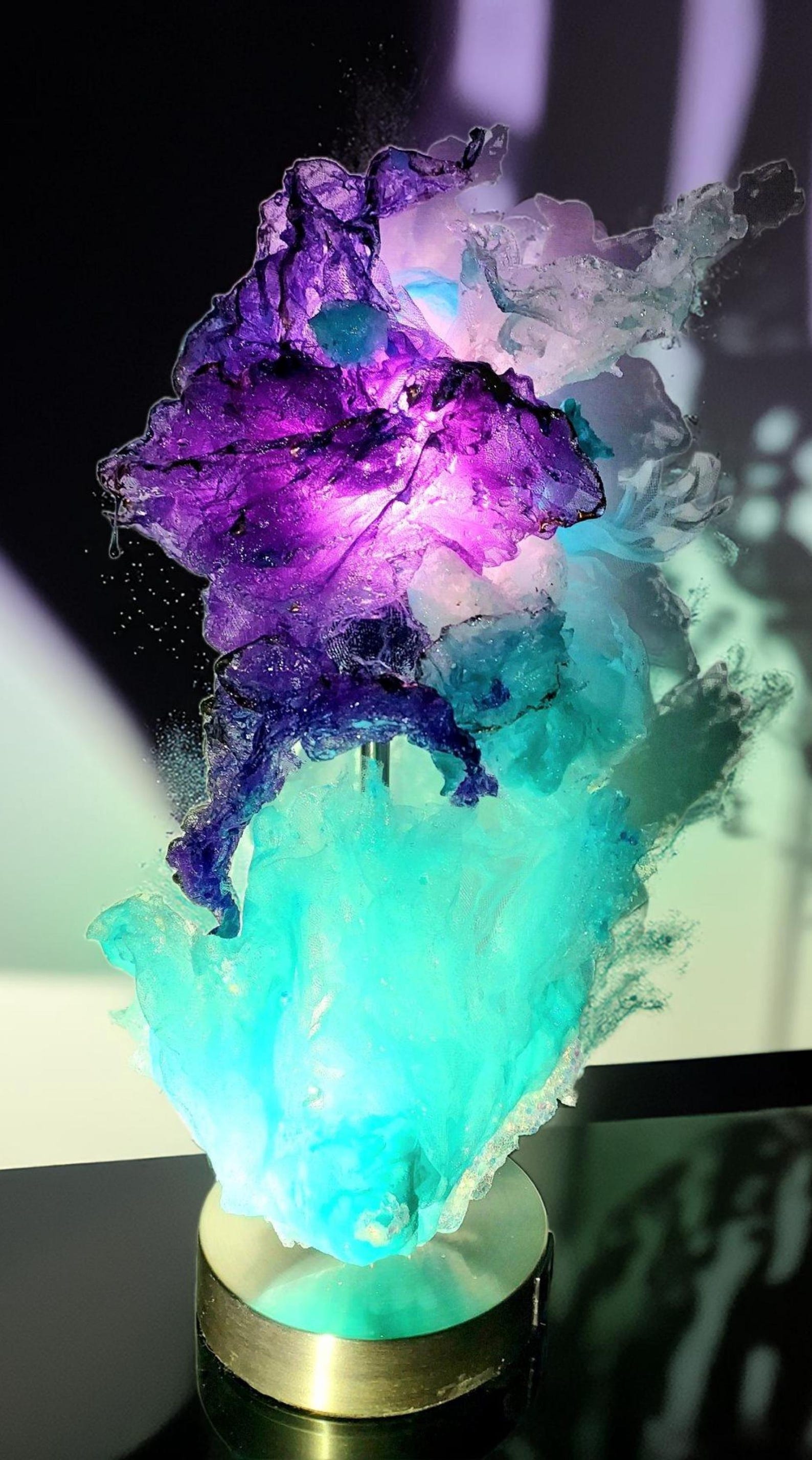 Table Lamp Fabric Textile Sculpture Lighted Abstract Art Unique ...