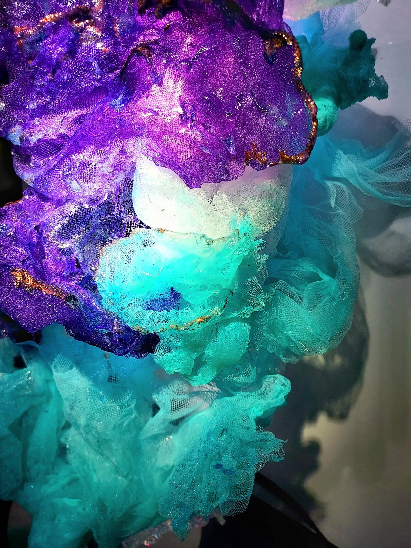 Table Lamp Fabric Textile Sculpture Lighted Abstract Art Unique ...