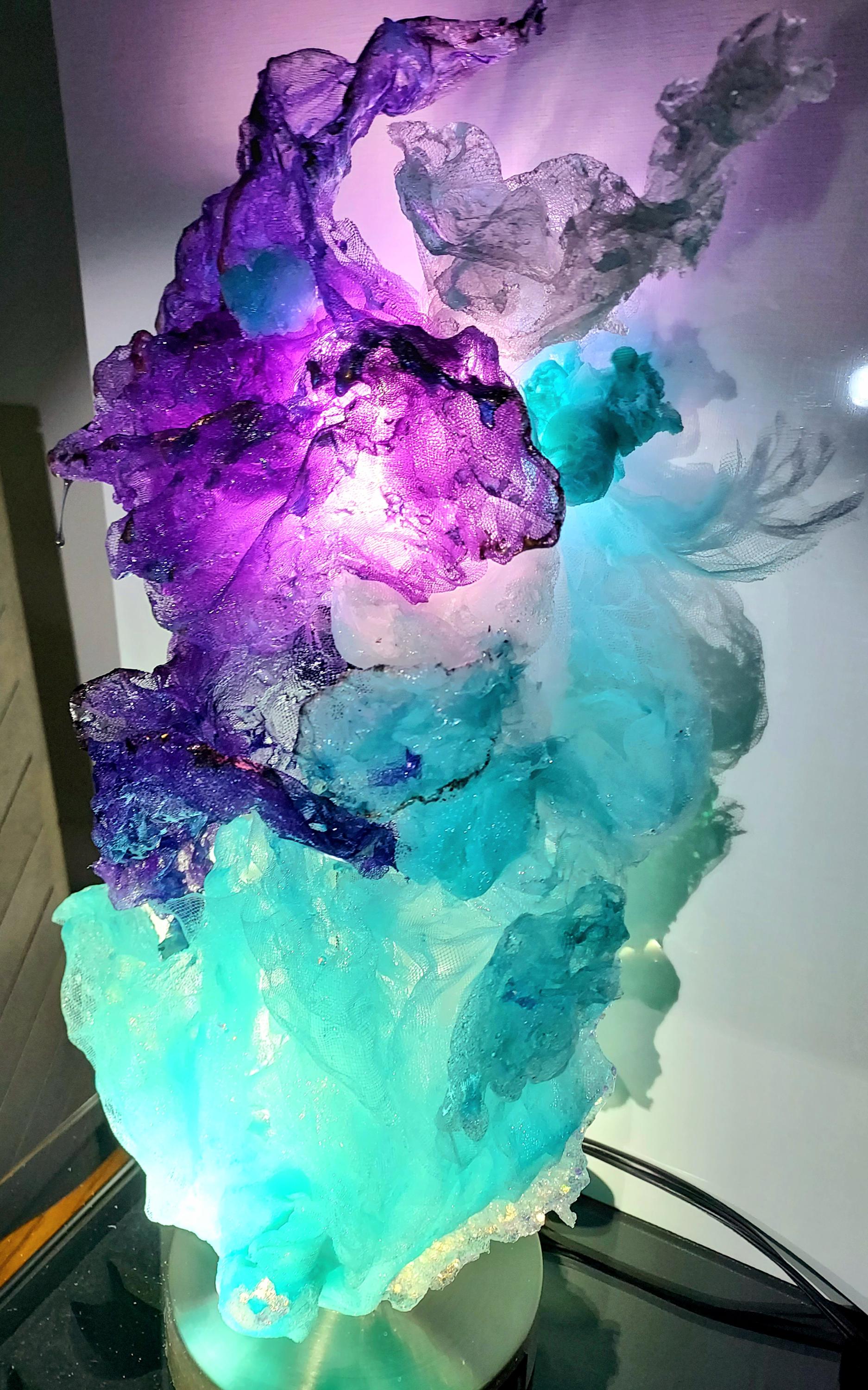 Table Lamp Fabric Textile Sculpture Lighted Abstract Art Unique ...