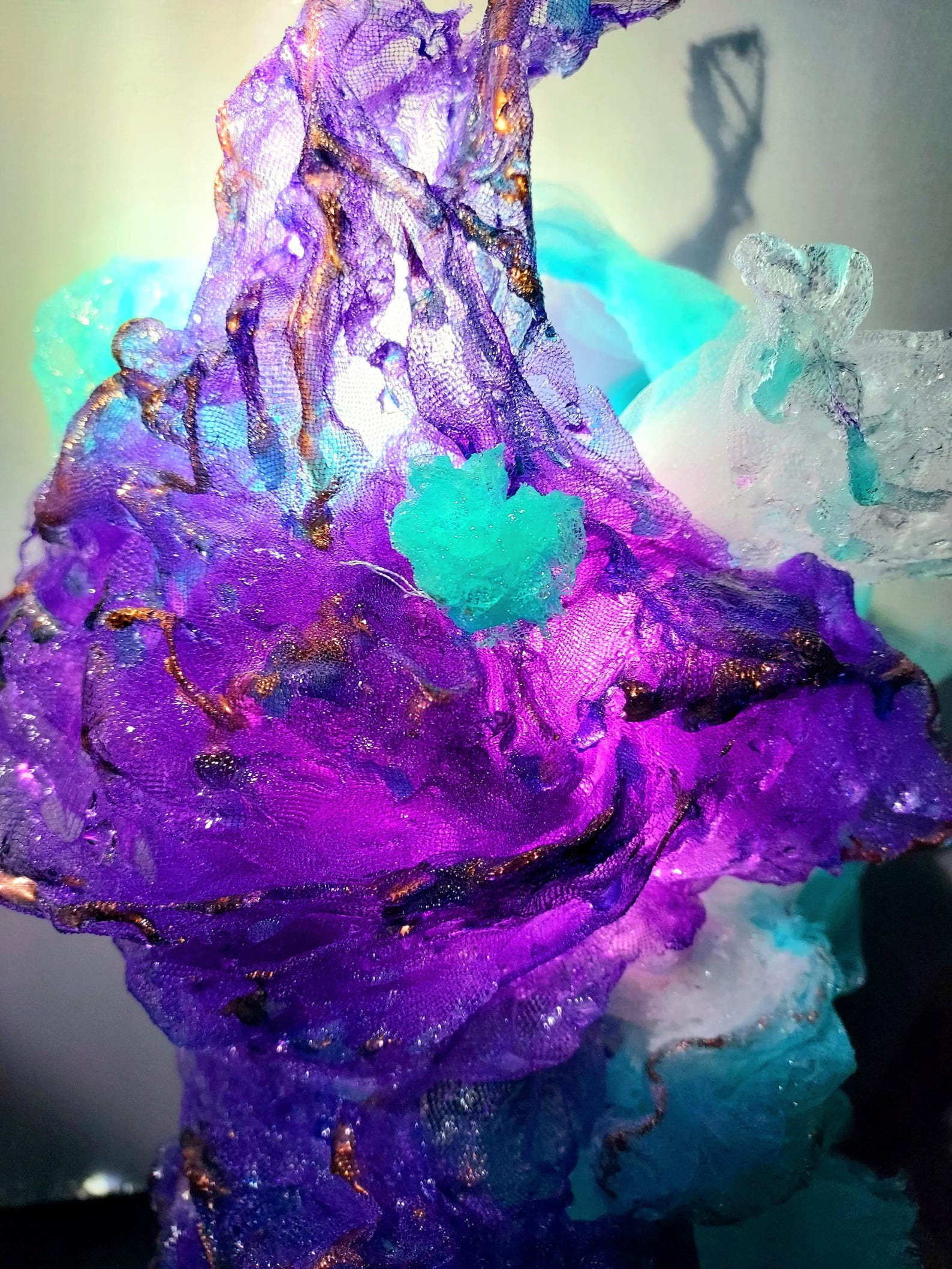 Table Lamp Fabric Textile Sculpture Lighted Abstract Art Unique ...