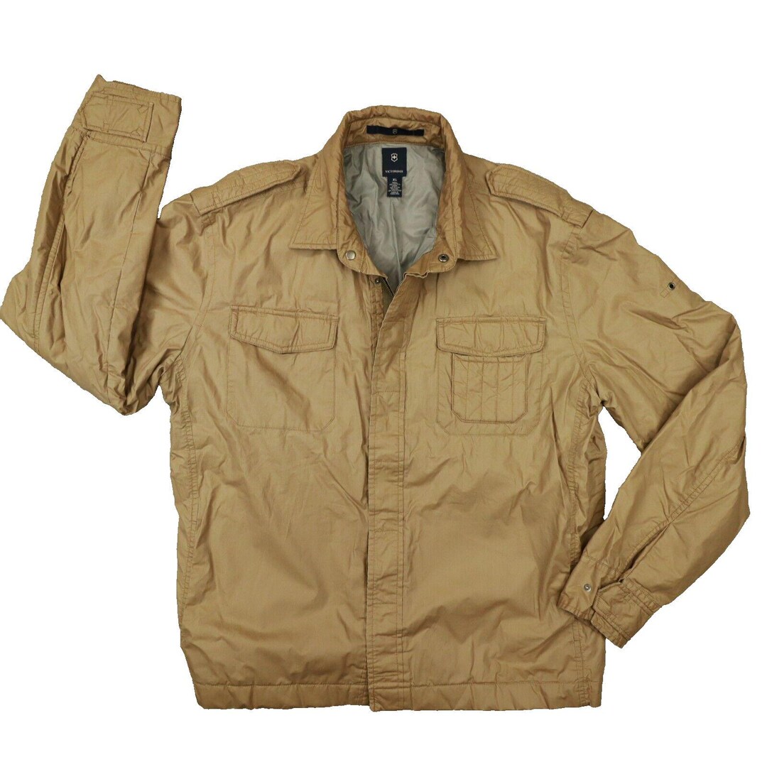 Victorinox Swiss Army Vintage Men's Khaki Lined Field Jacket Utility ...